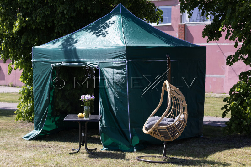 Pop Up Kokkupandav varikatus 3x3 m, seintega, Roheline, X-seeria ...